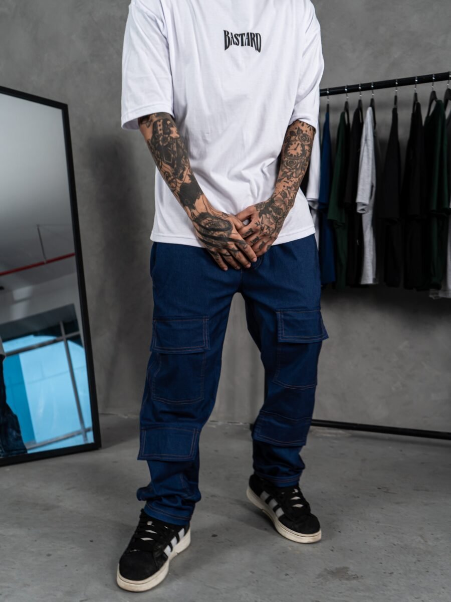 Jogger Azul Drip Cargo | Hombre - Ezzeta Company